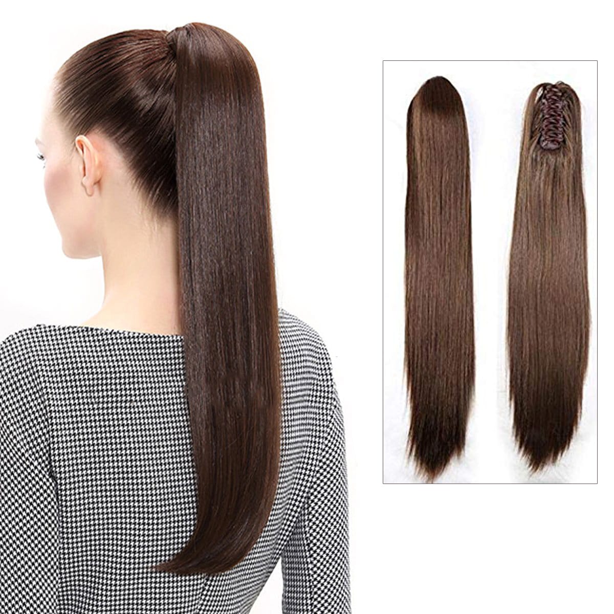 At Kuyruğu Kahverengi Postiş - PerukK.com - Protez Saç - Yarım Ay ...